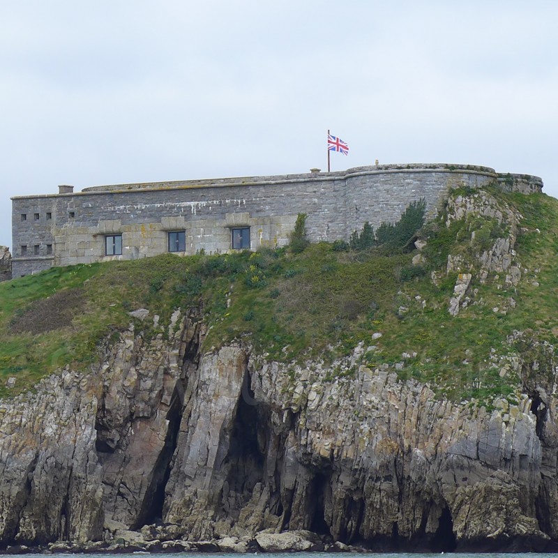 St Catherine's Island and Fort, Tenby, Pembrokeshire, Wales. Exterior ...