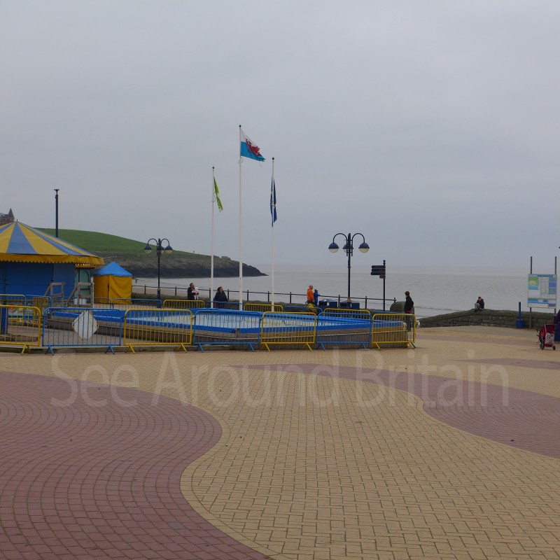 Barry Island Promenade, Beach and Pleasure Park, Barry, Wales. Open ...